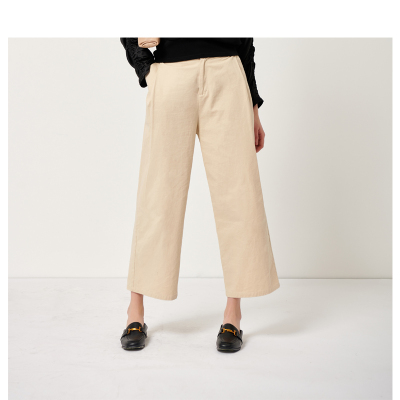 可路莎大脚裤春秋新款舒适百搭时尚休闲裤棉九分裤女C201214