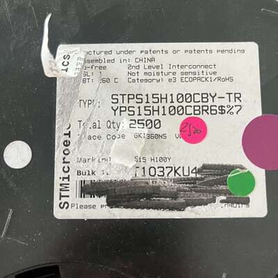 议价全新原装ST STPS15H100CBY-TR 2500个可维修