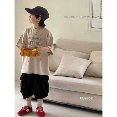 DEXE 9858 多排字母短袖T恤