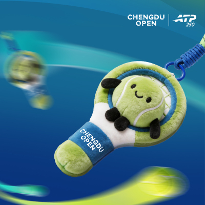 2026年成都公开赛-ATP250赛事官方专属纪念周边 网球拍玩偶包挂件