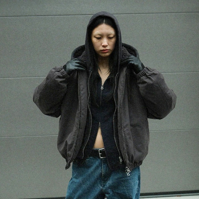 600蓬加厚连帽90绒羽绒服