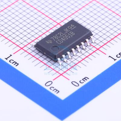 模拟开关/多路复用器 CD4051BNSR SOIC-16_208mil TI(全新原装)