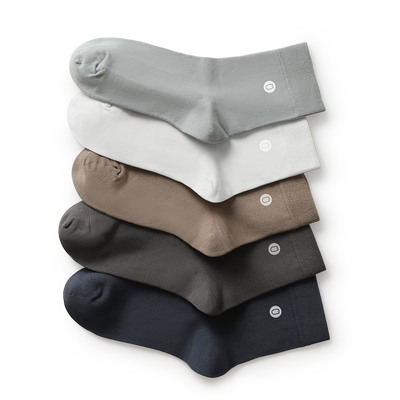 有内棉袜子男士抗菌中筒袜吸汗透气纯色简约男生黑色长袜秋冬新款