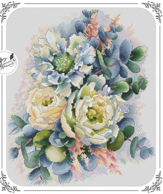 弹弹十字绣 自配DMC线/R线十字绣套件 非印花 D0191Flower Fantas