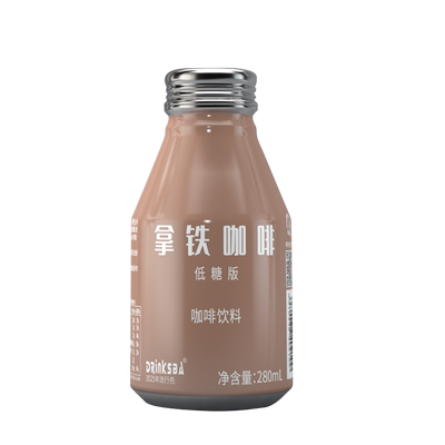 Drinksba低糖拿铁咖啡280ml铝罐