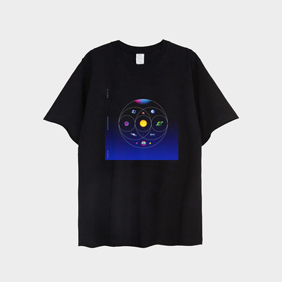 酷玩乐队摇滚短袖宽松T恤