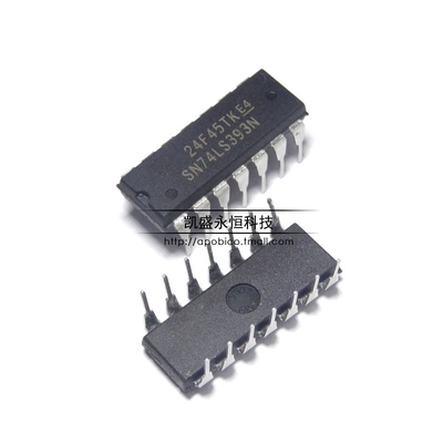直插74LS393  SN74LS393N HD74LS393P DIP-14二进制计数器/除法器
