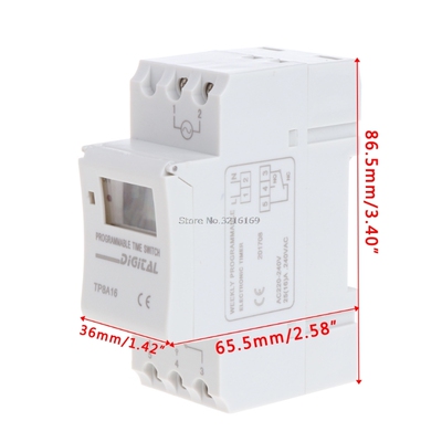 For AC 220V 16A LCD 7-Day Programmable Timer Time Relay