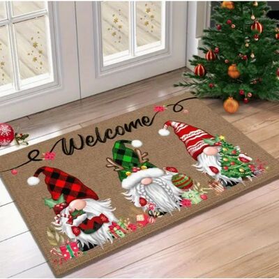 1pc Christmas Dwarf Welcome Door Mat Is A Wonderful Christma