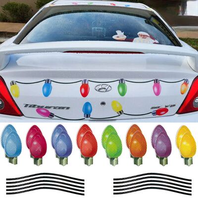 Christmas Car Refrigerator Decoration Reflective Bulb Light