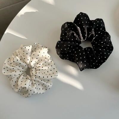 2Pcs Elegant Hair Scrunchies Women Minimalist Simulation Sil