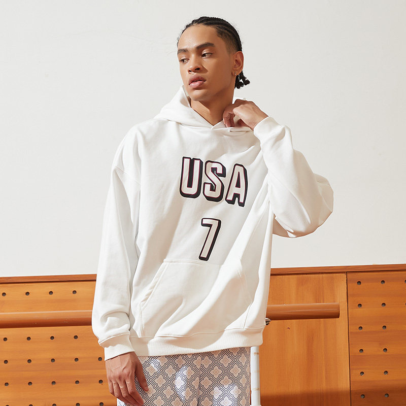 TIP-OFF美式国家队7号杜兰特篮球运动休闲经典百搭套头衫连帽卫衣