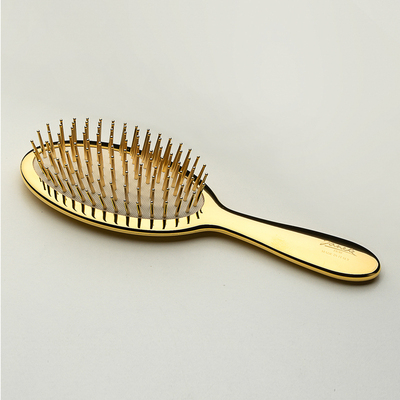 意大利进口Janeke璀璨金24K黄金电镀梳子大S推荐气垫按摩梳美发梳