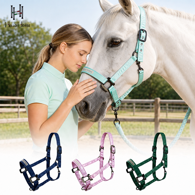 Hello Horse马笼头牵马绳马术装备调教龙头马术用品多色可选防滑