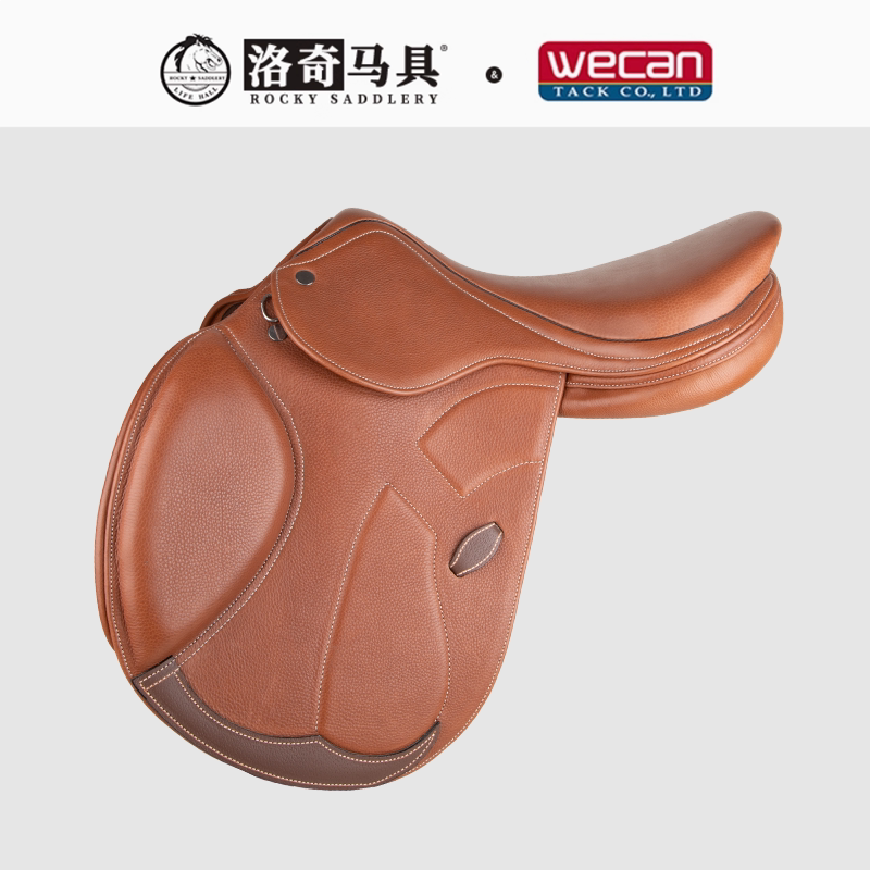 Wecan牛皮障碍鞍 马鞍 马术骑马马具鞍座子比赛 8202089