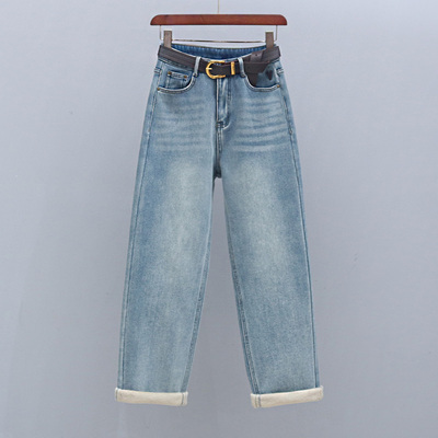 老爹裤长裤加绒柔软2025新款冬季