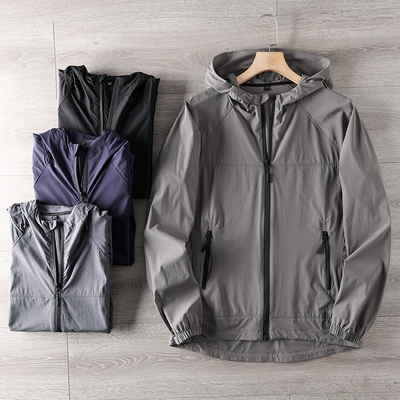 户外运动休闲四面弹连帽夹克外套