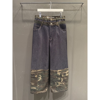 GATELESS韩国直邮㊣女士新品休闲人气时尚推荐牛仔裤迷彩双层