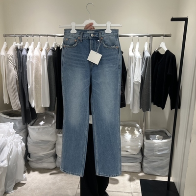 MASCULINE韩国代购㊣女士新品人气25秋冬真品牛仔裤直筒牛仔