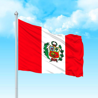 秘鲁国旗打孔旗外贸专享