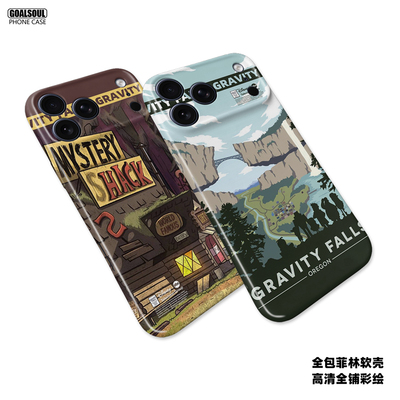 怪诞小镇美式复古手机壳