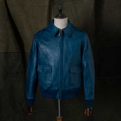 马皮海觉复古皮衣A2翻领