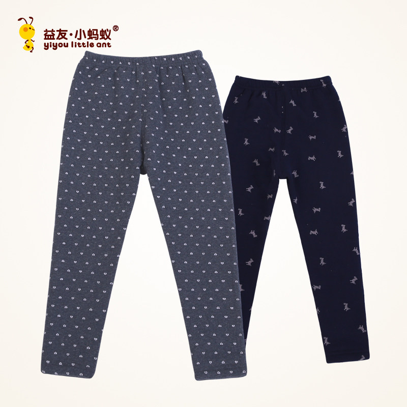 正品益友小蚂蚁童装女童珍珠绒单条裤保暖裤加绒外穿打底裤秋款