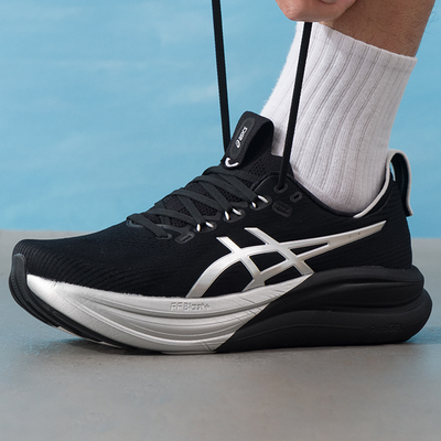 亚瑟士跑步鞋男鞋新款NIMBUS 28 PLATINUM缓震回弹稳定支撑慢跑鞋