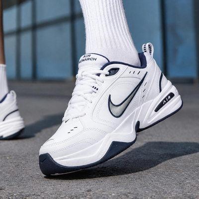 茵特丨耐克男鞋AIR MONARCH IV银白复古老爹鞋运动跑步鞋415445