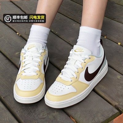 耐克板鞋女2025冬季新款COURT大童鞋透气运动鞋低帮休闲鞋HV1804