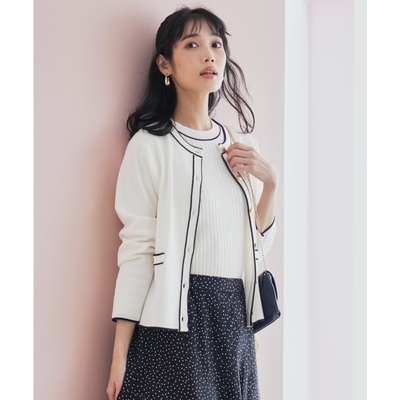 ANY SIS温柔气质甜美清新花粉释放线条点缀开衫女ONWARD
