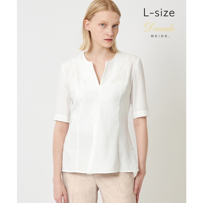 BEIGE，CAROLE / 气质简约V领女士上衣衬衫2023年卡其色日系轻奢