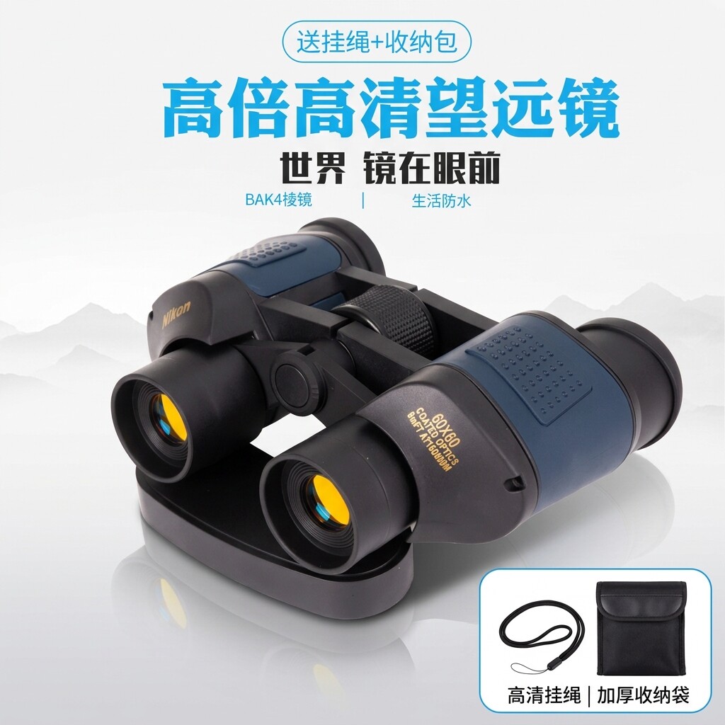 高品质望远镜高倍60X60双筒户外微光夜视倍儿童望远镜小型望远镜