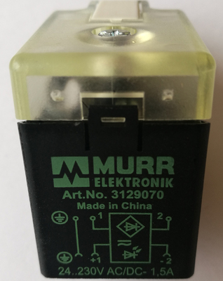 3129010 穆尔MURR电磁阀插头连接器 3129070 24-230V AC/DC 1.5A
