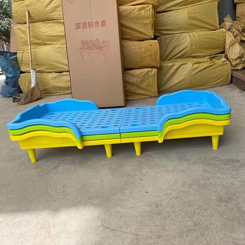 幼儿园床午睡床午休叠叠床塑料床儿童托管班早教中心专用宝宝小床