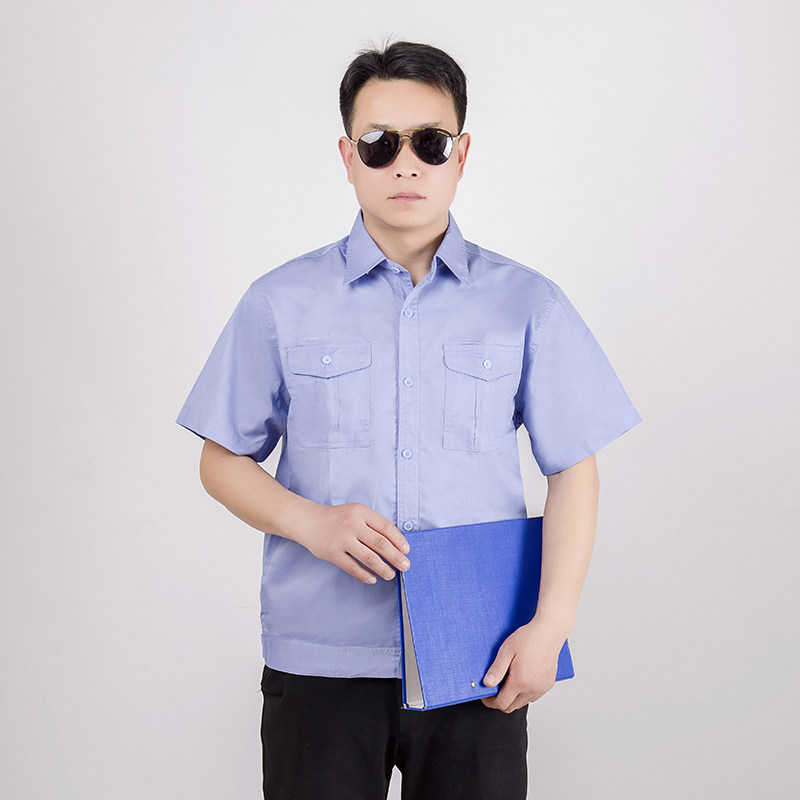 夏中航工作服套装衬衣航空工业集团办公衬衫上衣工衣央企工装定制