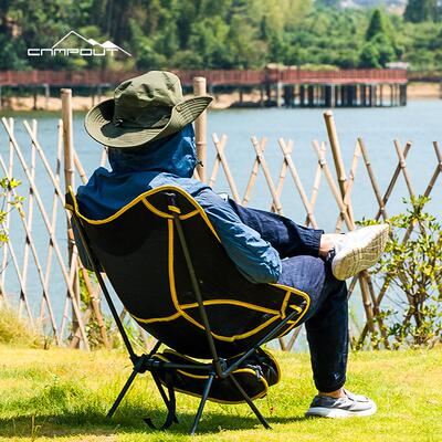 CAMPOUT露营折叠椅便携式月亮椅野营椅子户外钓鱼椅沙滩椅躺椅