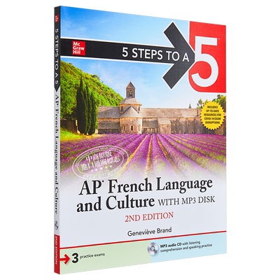 5 Steps to a 五步速成系列 AP French Language and Culture 法语语言和文化 2022版 麦克劳希尔 进口国际考试教材英文原版