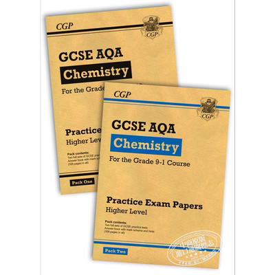 CGP Grade 9-1 GCSE Chemistry 化学 AQA Practice Papers Higher Pack 1 & 2 套装 英国进口原版书