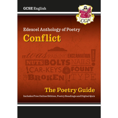 英国原版CGP教辅 New GCSE English Edexcel Poetry Guide Conflict Anthology 新版英语爱德思诗歌指南冲突选集 大音