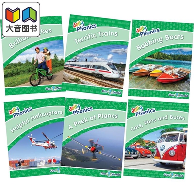 快乐自然拼读 我们的世界非虚构读物3级6册套装英式英语Jolly Phonics Readers Our World Nonfiction Green Level 大音