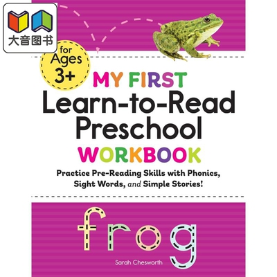 英文原版我的第一本学前阅读练习册 My First Learn-To-Read Preschool Workbook 英语自然拼读单词故事教辅图书 大音