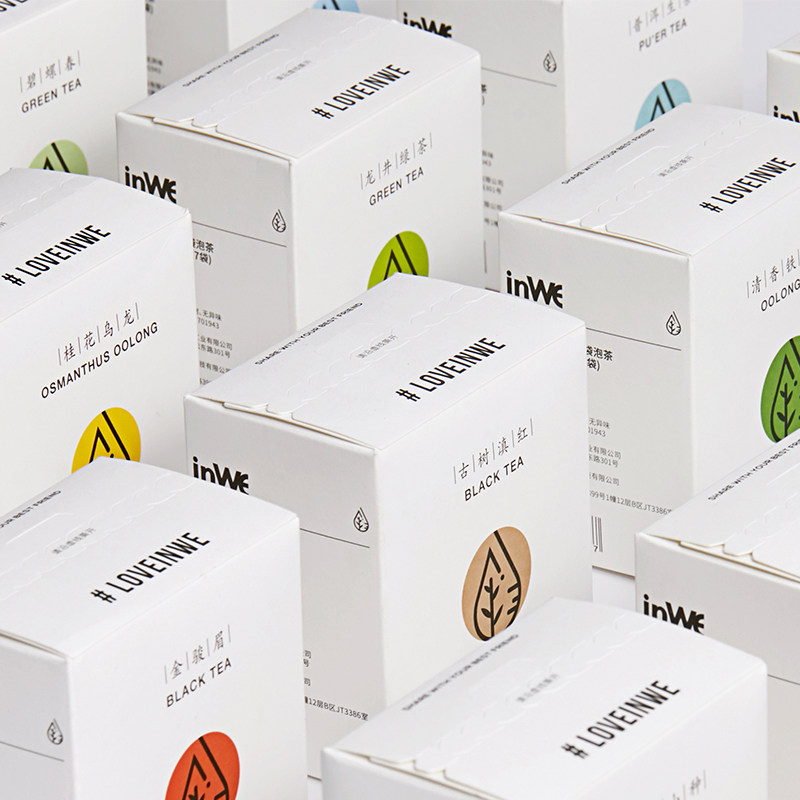 inWE因味绿茶普洱桂花乌龙冷袋泡茶组合花茶三角红茶包每日茶套装_虎窝淘
