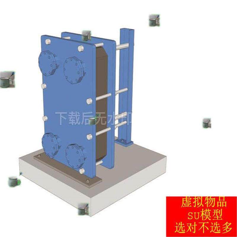 SU模型 工业设备板式换热器机电设备现代工业设备