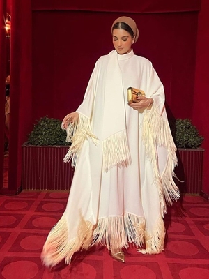 新款长裙民族风迪拜纯色