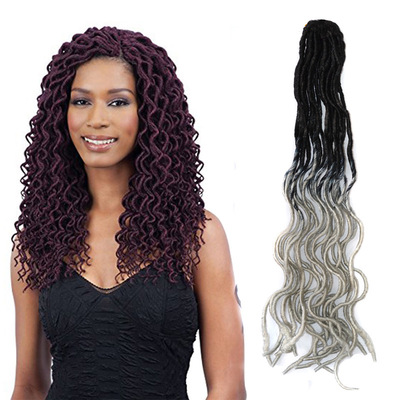 黑人接发 havana mambo Speociau Faux Locs罗马卷 弯曲空心辫