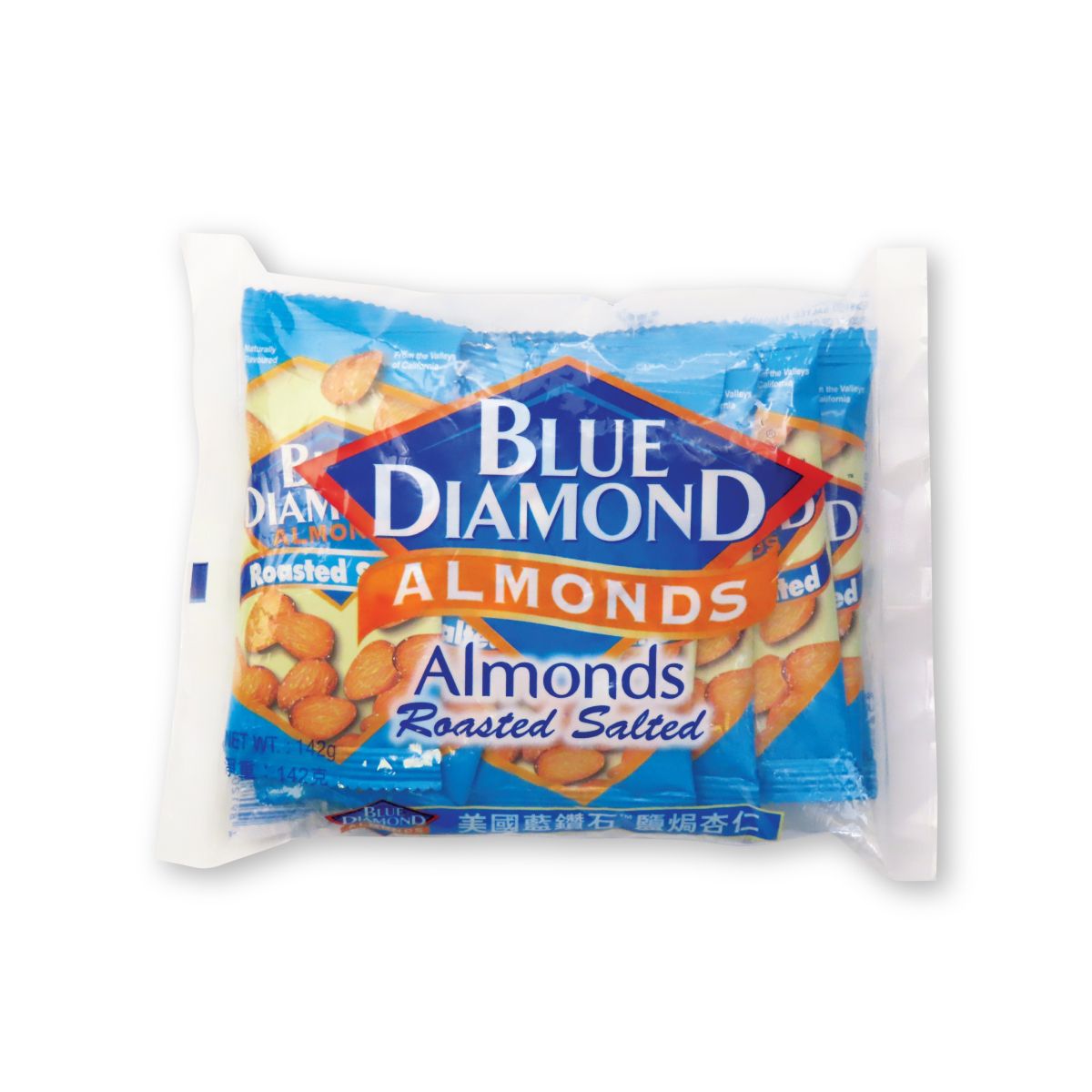 特价促销BLUE DIAMOND-盐焗蜜焗杏仁142克(内有10包装)新旧包装
