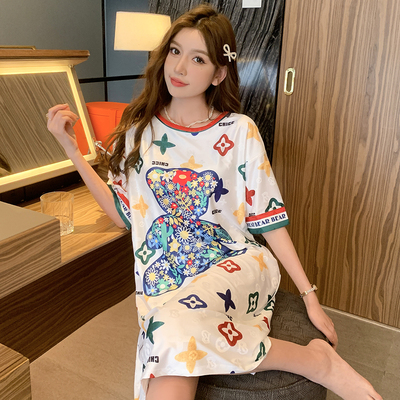 睡裙女提花棉小香风三件套