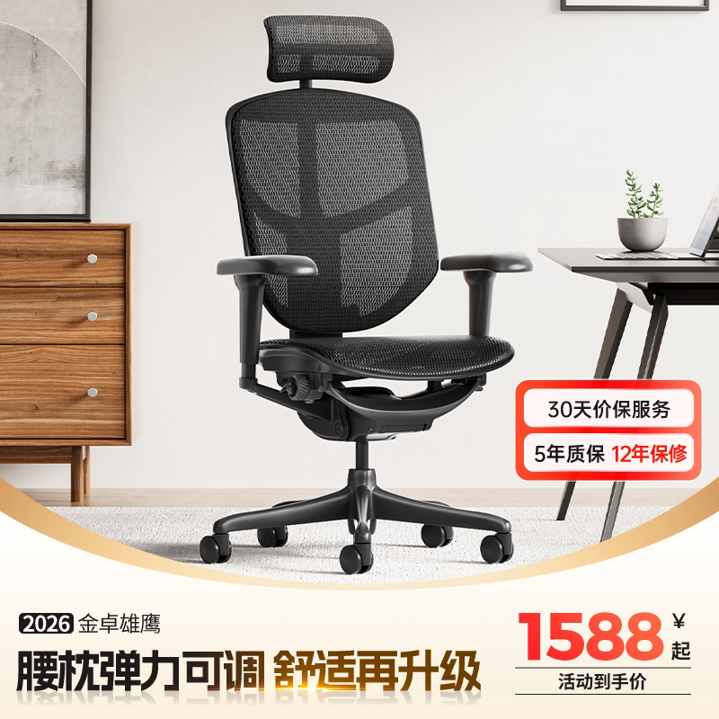 保友金卓雄鹰/X 电脑椅人体工学椅家用宿舍舒适电竞办公可躺座椅