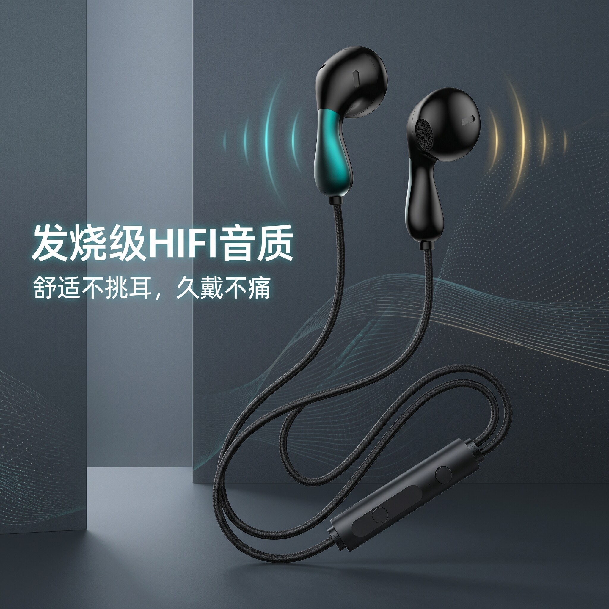 有线耳机入耳高音质圆孔K歌游戏Typec带麦适用于华为OPPO小米vivo